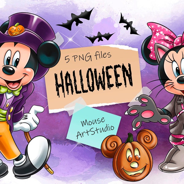 Halloween Mickey Mouse Clipart - Etsy