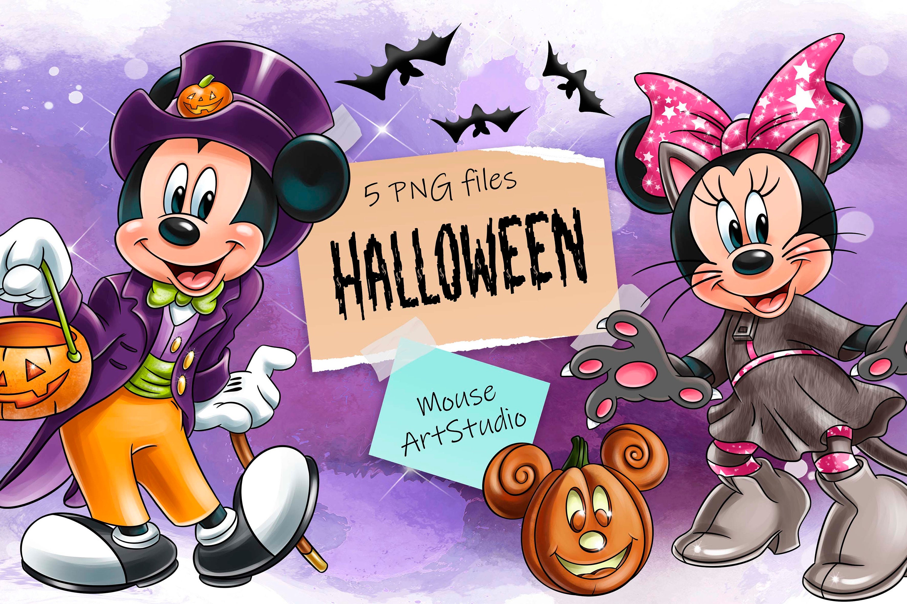 Halloween Minnie PNG Mickey Mouse Pumpkin PNG Sublimation - Etsy