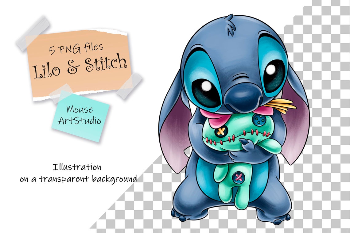 Lilo and Stitch Sublimation Design Digital Illustration - Etsy