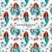 Ariel Digital Paper, Mermaid, Seamless Patterns, Fabric Printing, Ariel ...