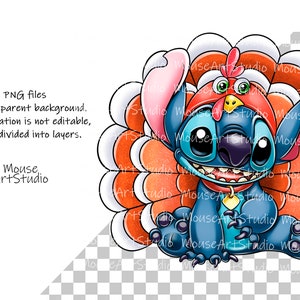 Stitch, Thanksgiving, Turkey, Sublimation Design, Digital Illustration ...
