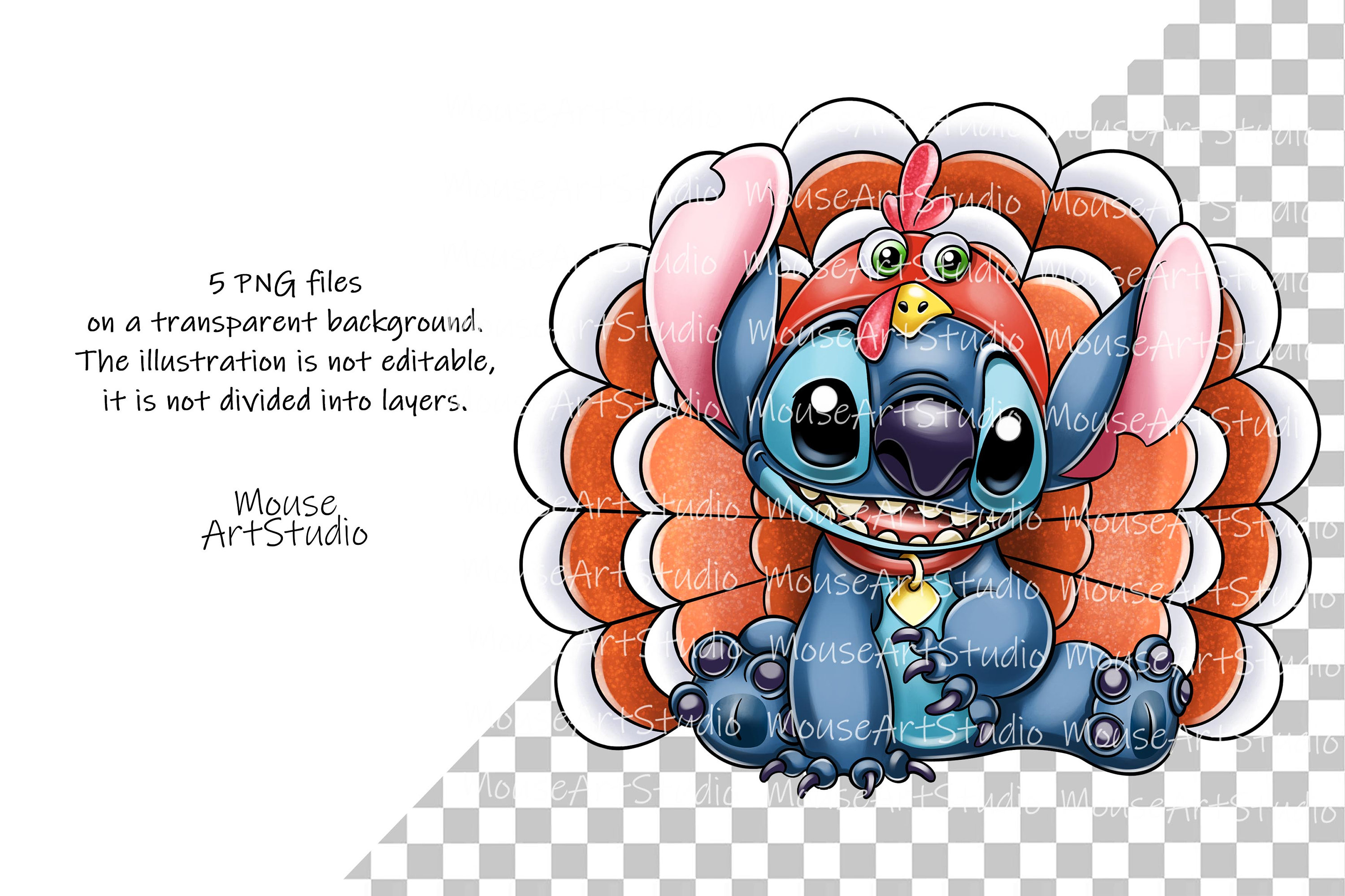 Stitch, Thanksgiving, Turkey, Sublimation Design, Digital Illustration ...
