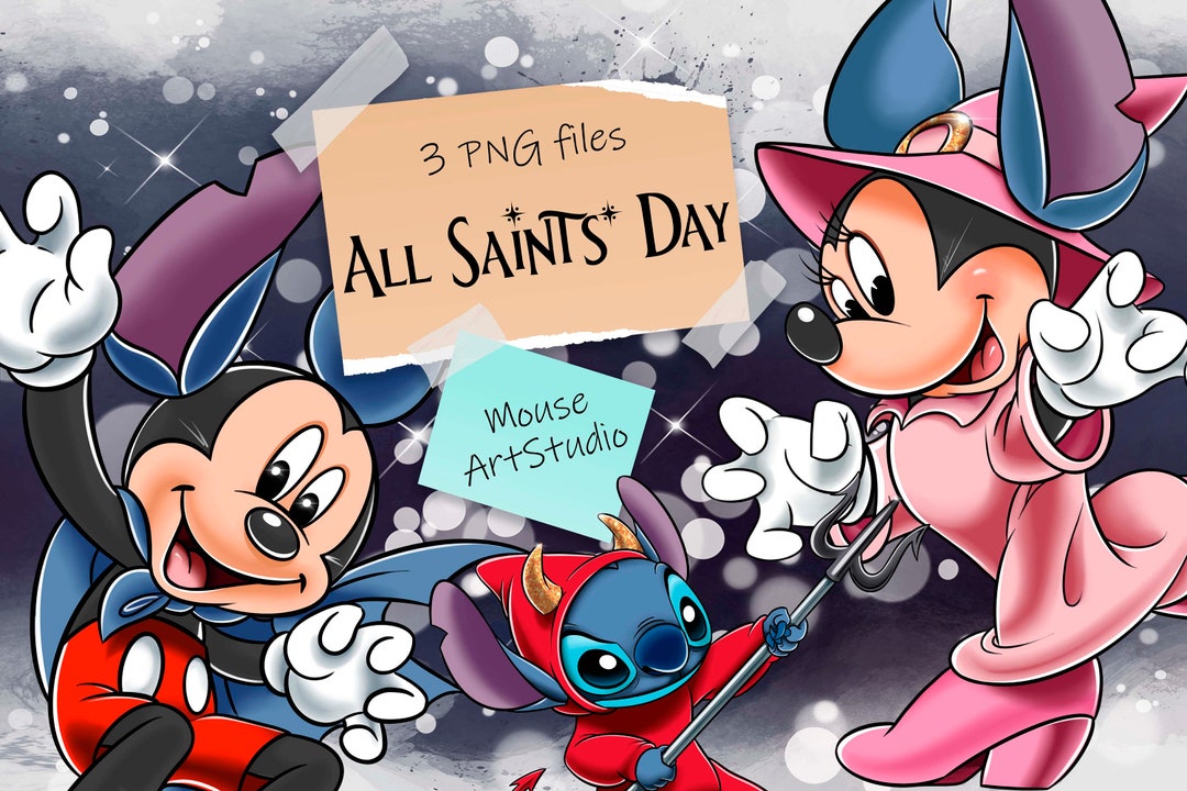 All Saints' Day Minnie PNG Mickey Mouse Stitch PNG - Etsy