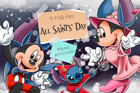 All Saints' Day Minnie PNG Mickey Mouse Stitch PNG - Etsy