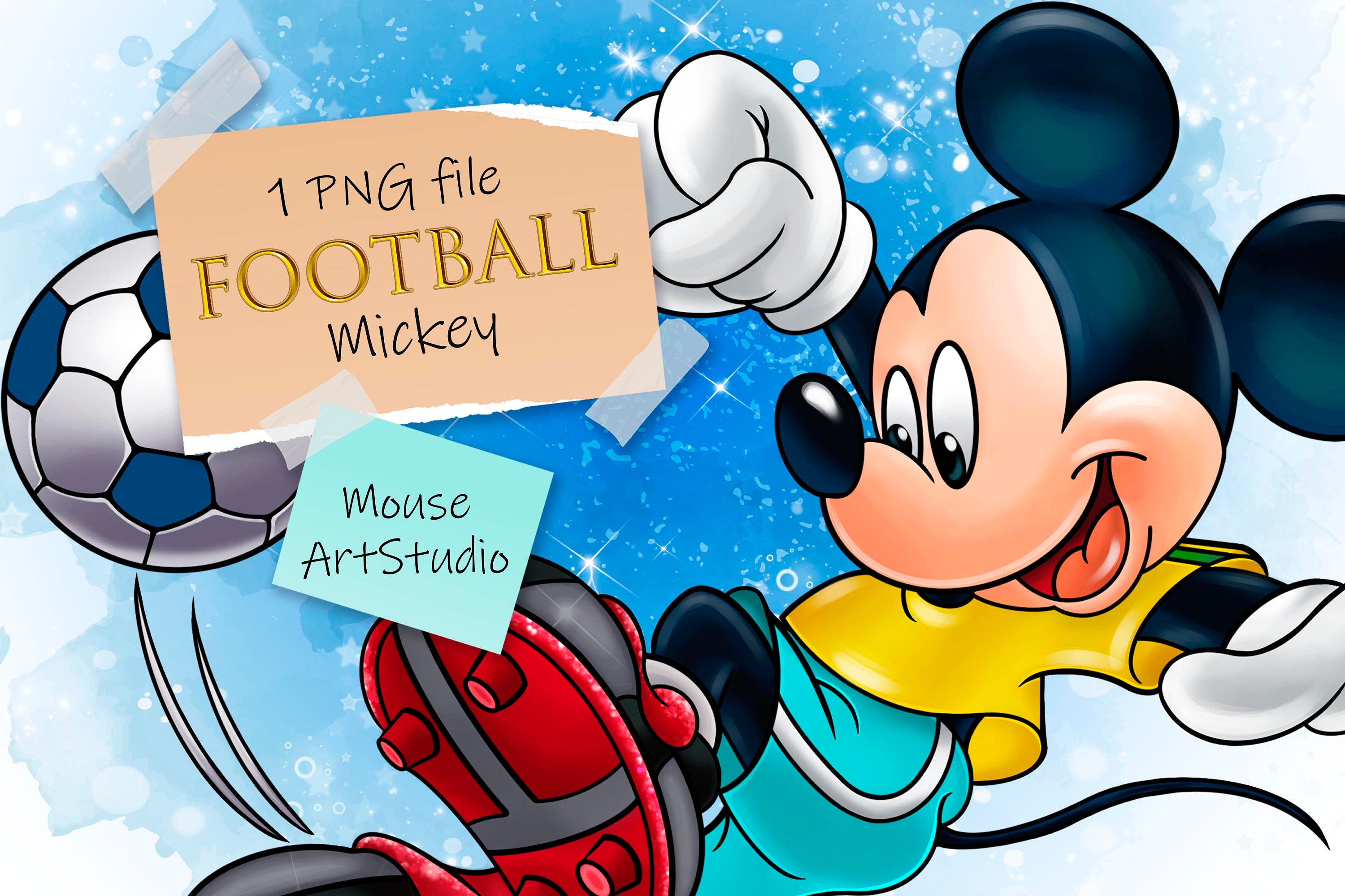 Mickey Mouse PNG Football Sublimation Design Digital - Etsy Singapore