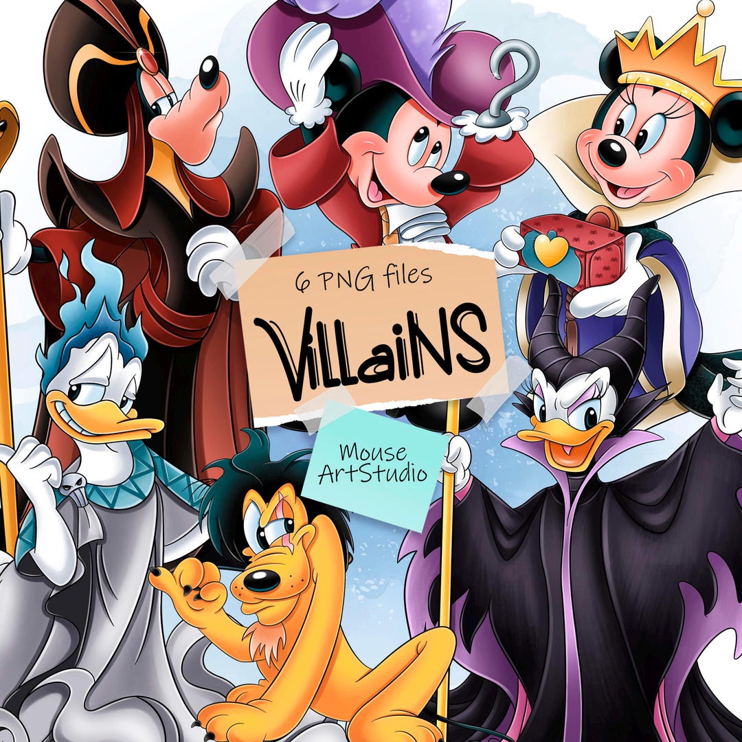 Villains, Halloween, Mickey and Friends, Sublimation Design, Digital ...