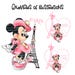 In Paris, Minnie in Pink, Eiffel Tower, Sublimation Design, Digital ...