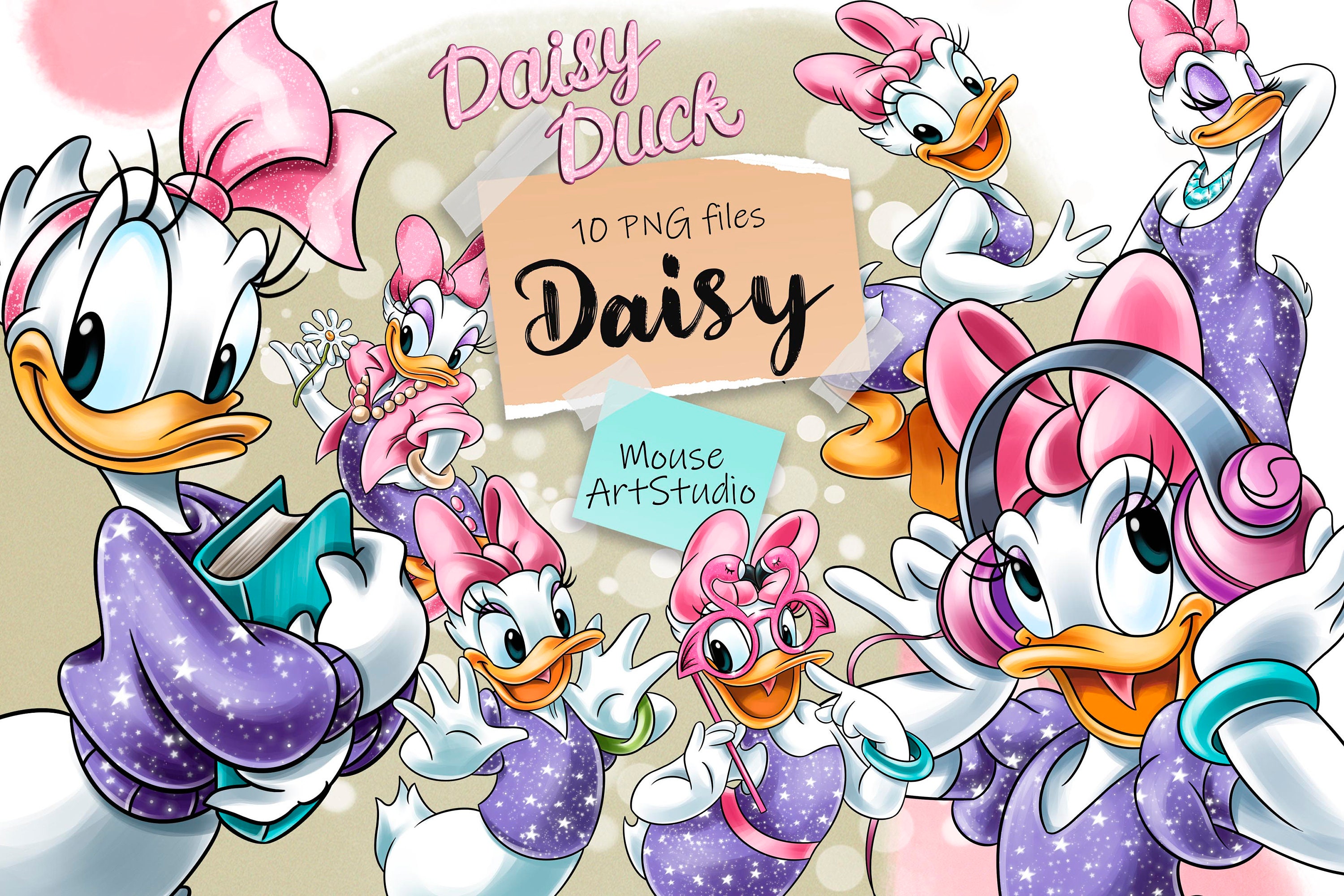 Daisy Duck Pretty Daisy PNG Sublimation Design Digital - Etsy Canada