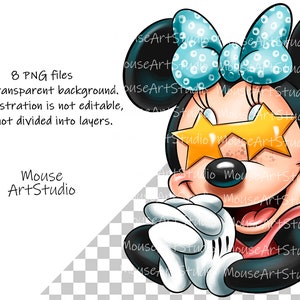 Summer, Mickey Mouse, Minnie Mouse PNG, Digital Illustration, Hand ...
