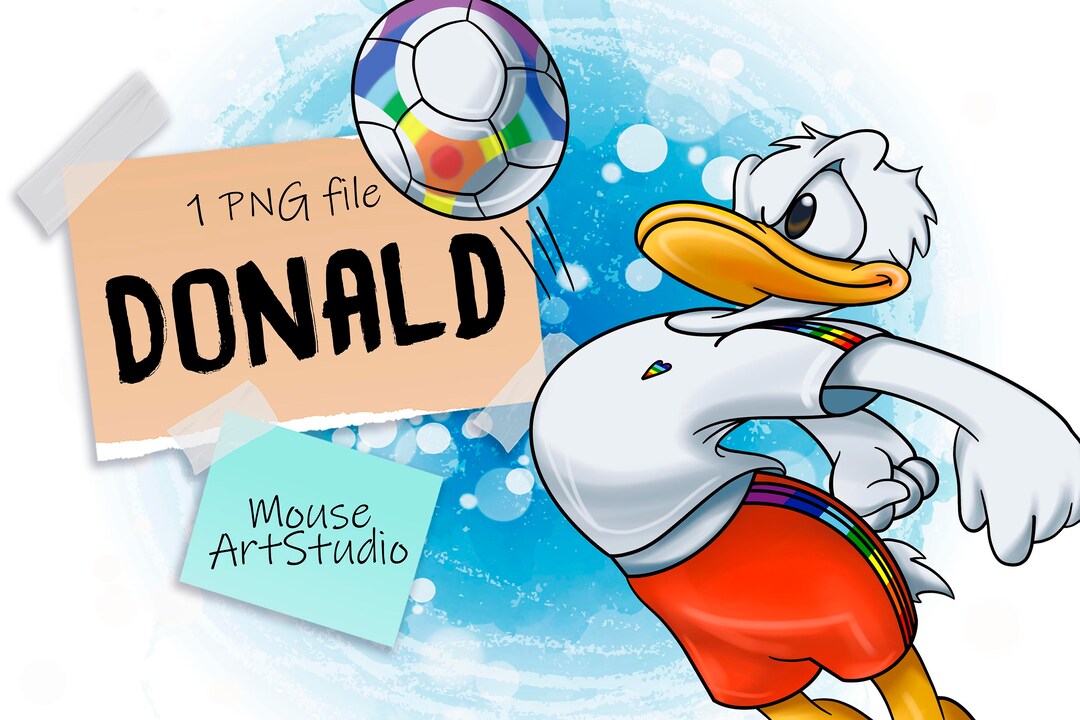 Donald Duck Football Player Sublimation Design Digital - Etsy