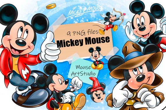 Mickey Mouse PNG Mickey Detective Mickey Cupid Sublimation - Etsy Australia
