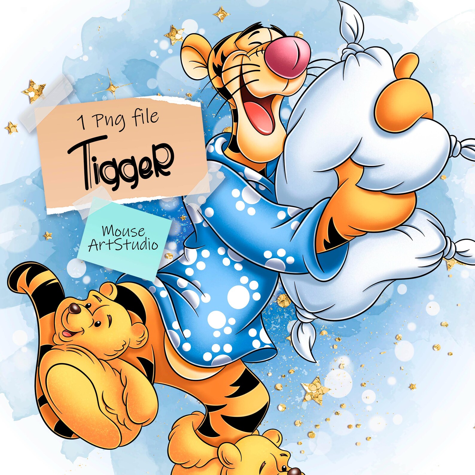 Tigger Digital Illustration, Sublimation Design, Instant Download - Etsy