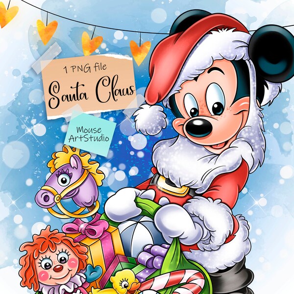 Mickey Mouse Santa Claus - Etsy