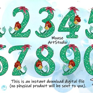 Ariel Digital Numbers, Nautical Style, Instant PNG Format Download ...