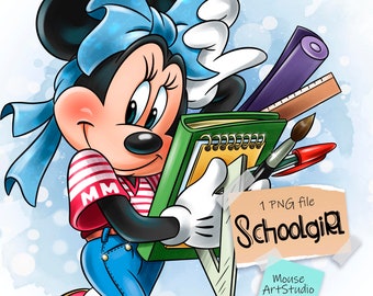 It's Time for School, Mickey and Friends, Sublimation Design, Digital ...