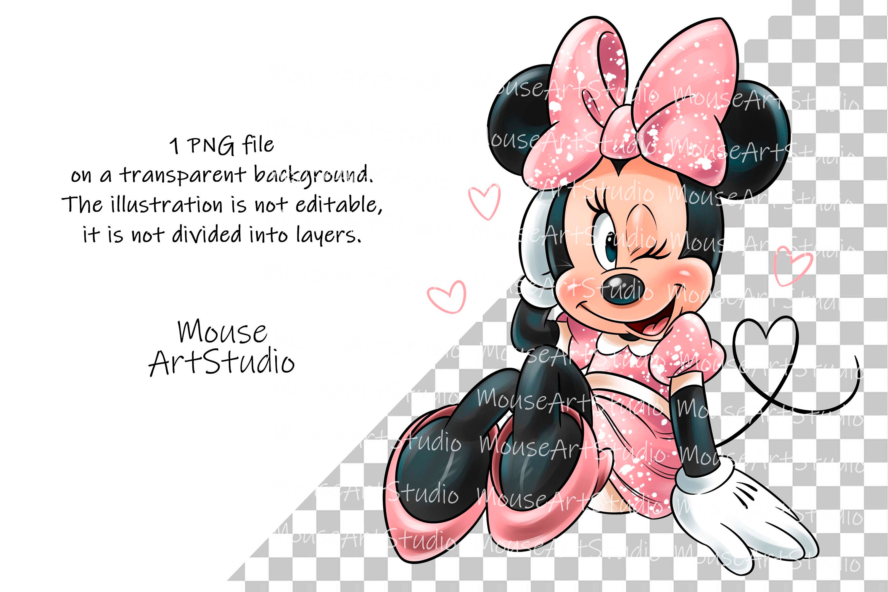 Minnie Mouse PNG Summer PNG Digital Illustration Fabric - Etsy Canada