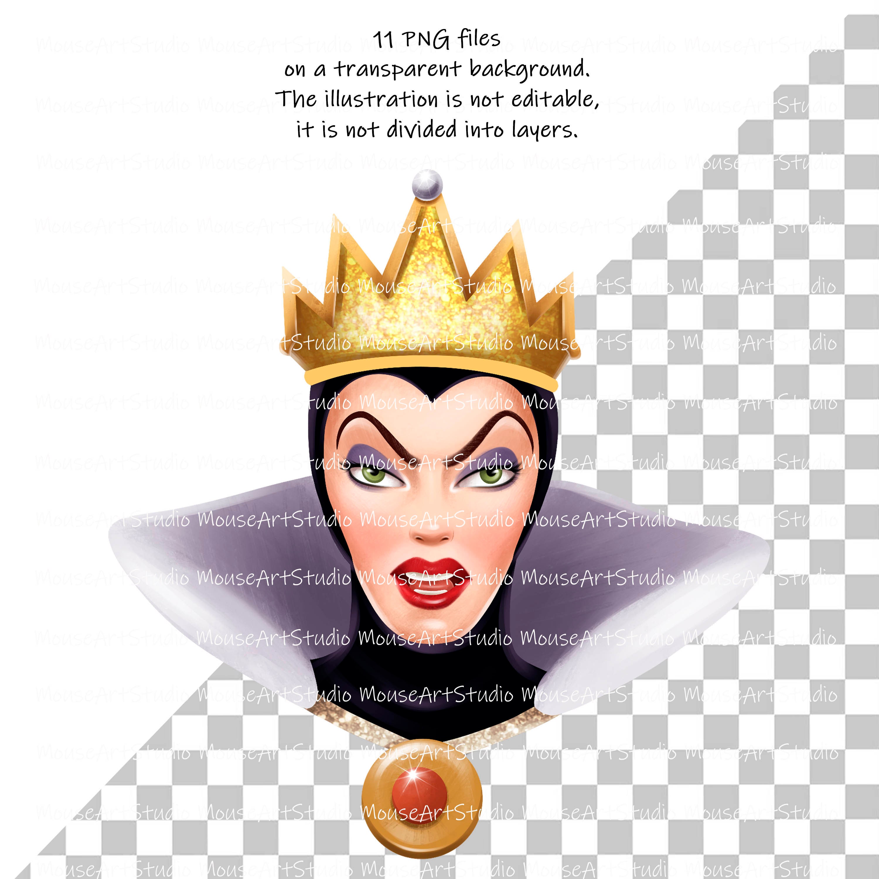 The Evil Queen, Snow White and the Seven Dwarfs, Sublimation Design ...