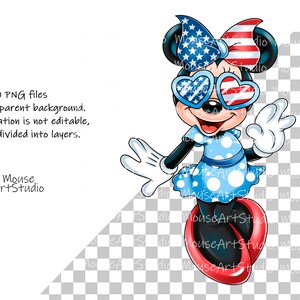 American Independence Day, Mickey Mouse, Minnie Mouse, Sublimation ...