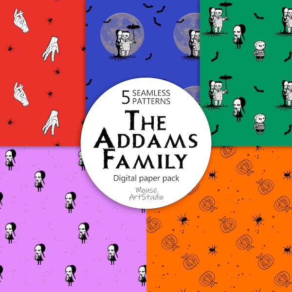 The Addams Family Fabric - Etsy