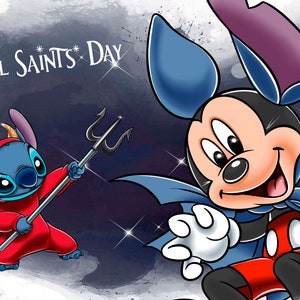 All Saints' Day Minnie PNG Mickey Mouse Stitch PNG - Etsy