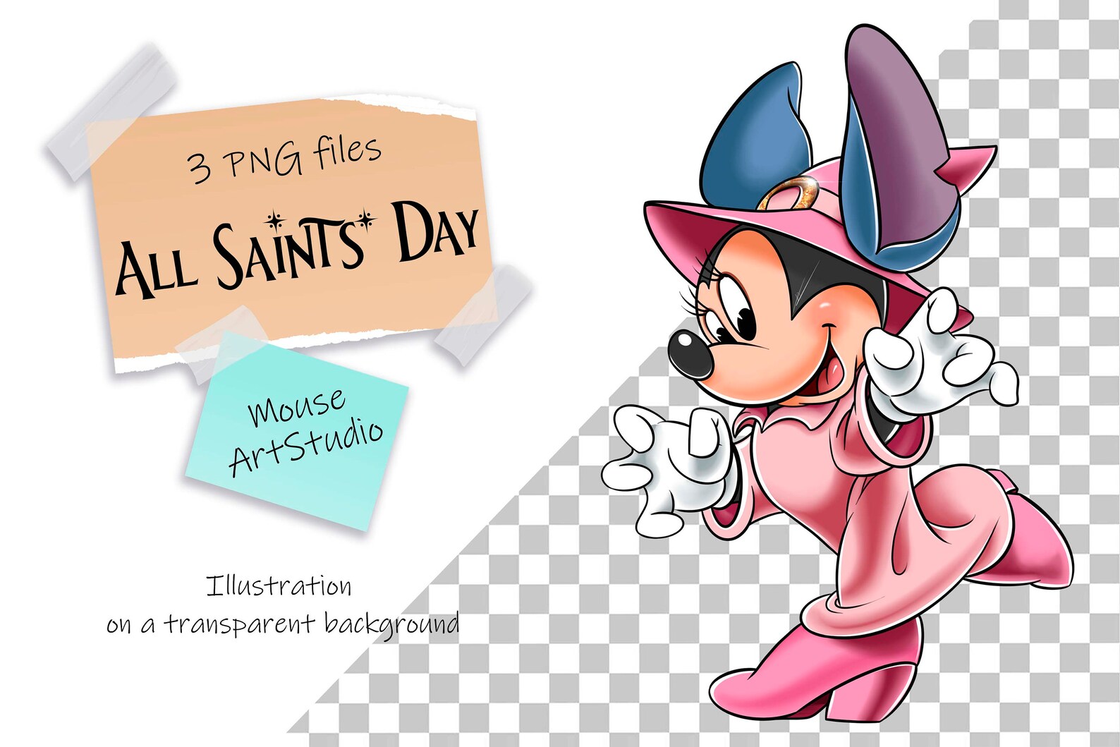 All Saints' Day Minnie PNG Mickey Mouse Stitch PNG - Etsy