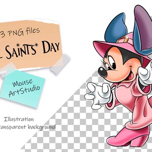 All Saints' Day Minnie PNG Mickey Mouse Stitch PNG - Etsy