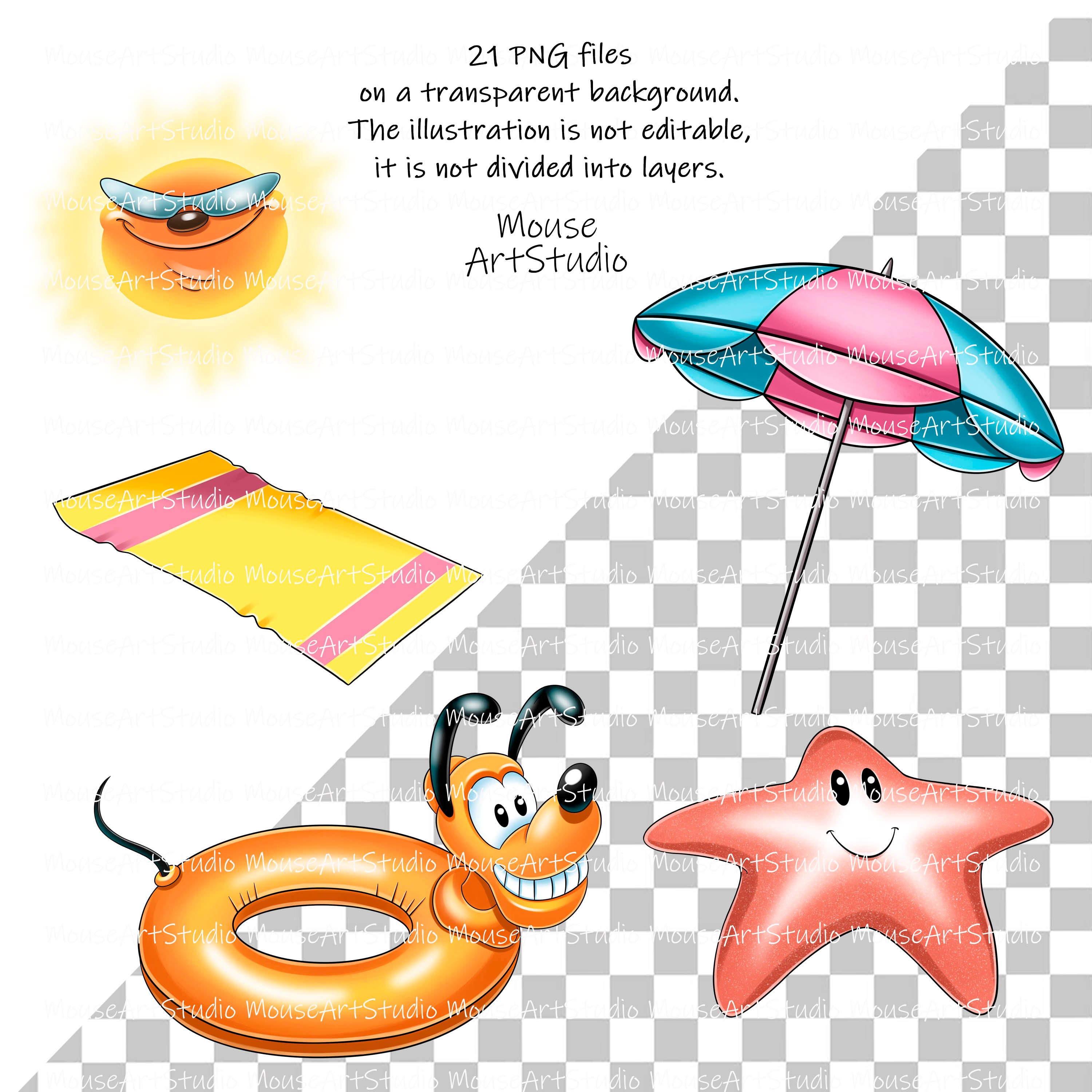 Summer, Beach, Swimming, Minnie, Mickey, Daisy Donald, Goofy ...
