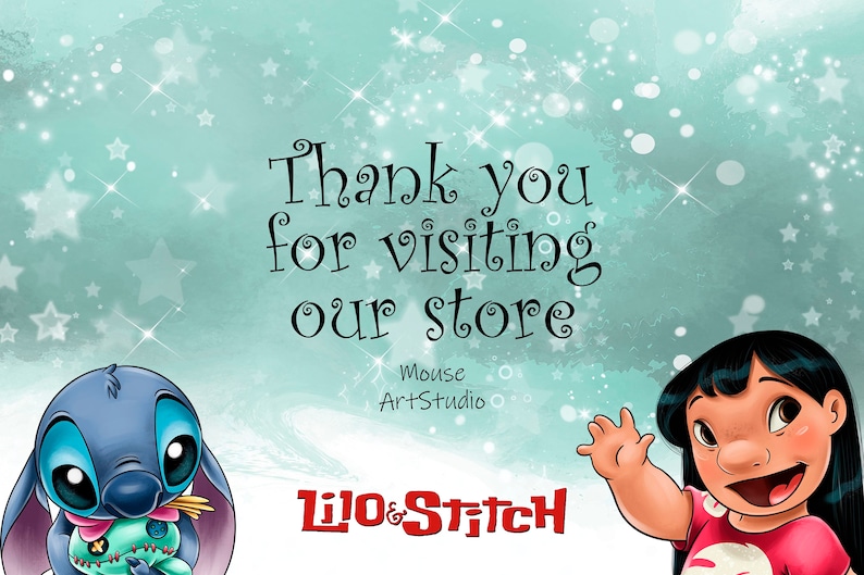 Lilo and Stitch Sublimation Design Digital Illustration - Etsy