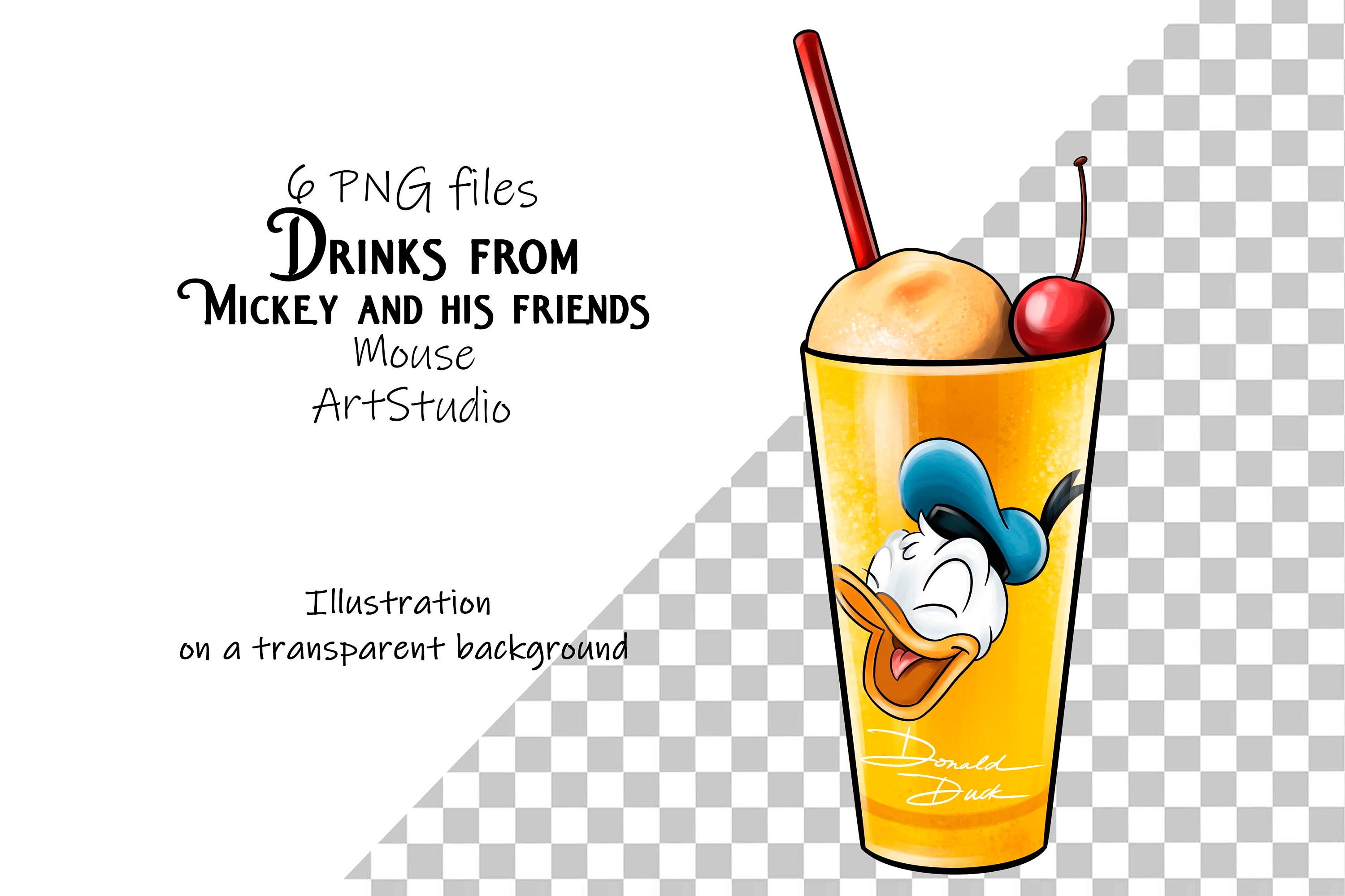 Drinks From Mickey and His Friends Minnie PNG Mickey Mouse - Etsy