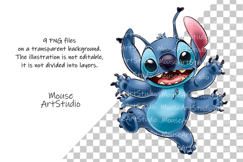 Stitch PNG, Summer and Fruit, Sublimation Design, Digital Illustration ...