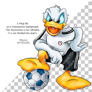 Pato Donald PNG, Fútbol, Diseño de Sublimación, Ilustración Digital ...