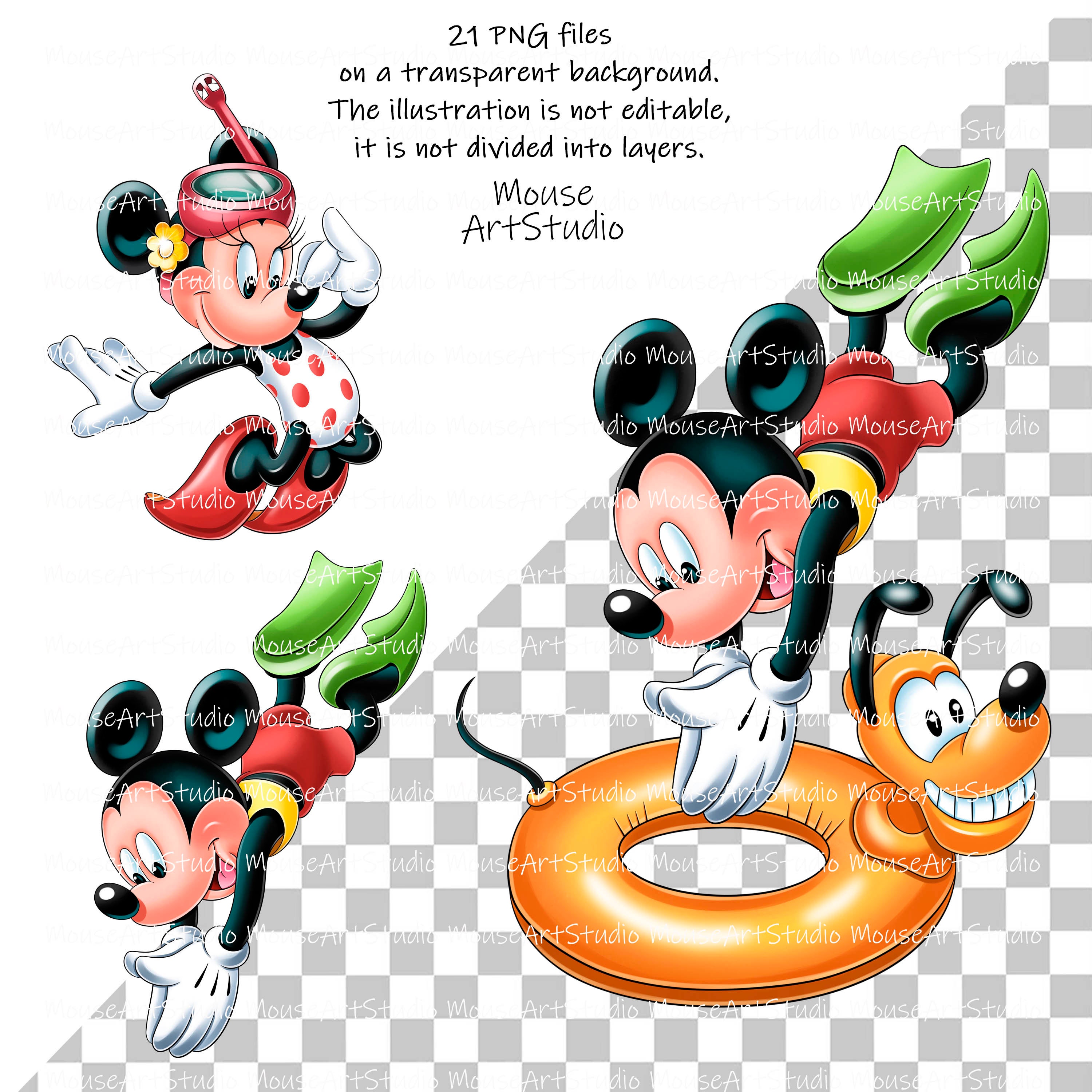 Summer, Beach, Swimming, Minnie, Mickey, Daisy Donald, Goofy ...