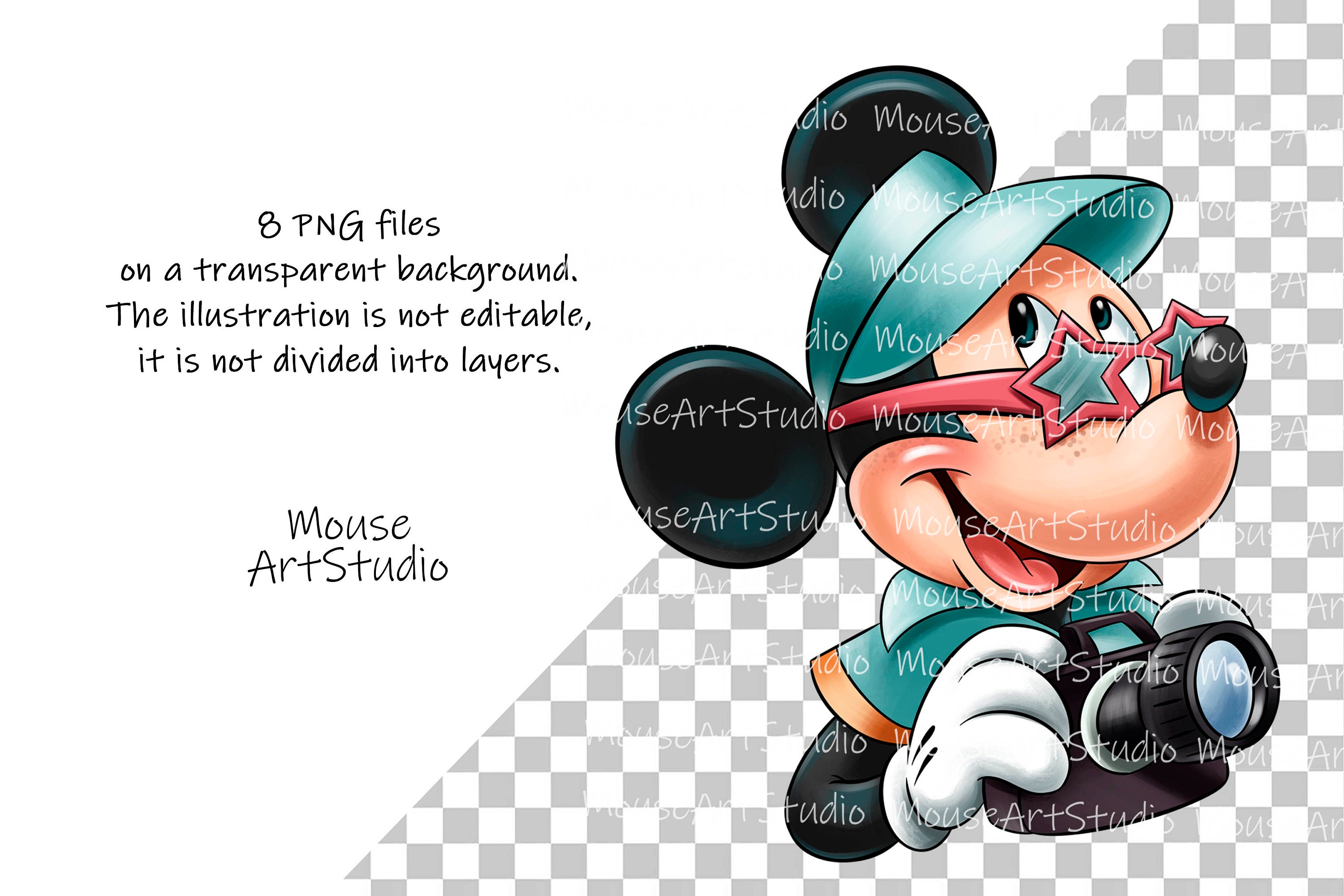 Summer Mickey Mouse Minnie Mouse PNG Digital Illustration - Etsy Canada