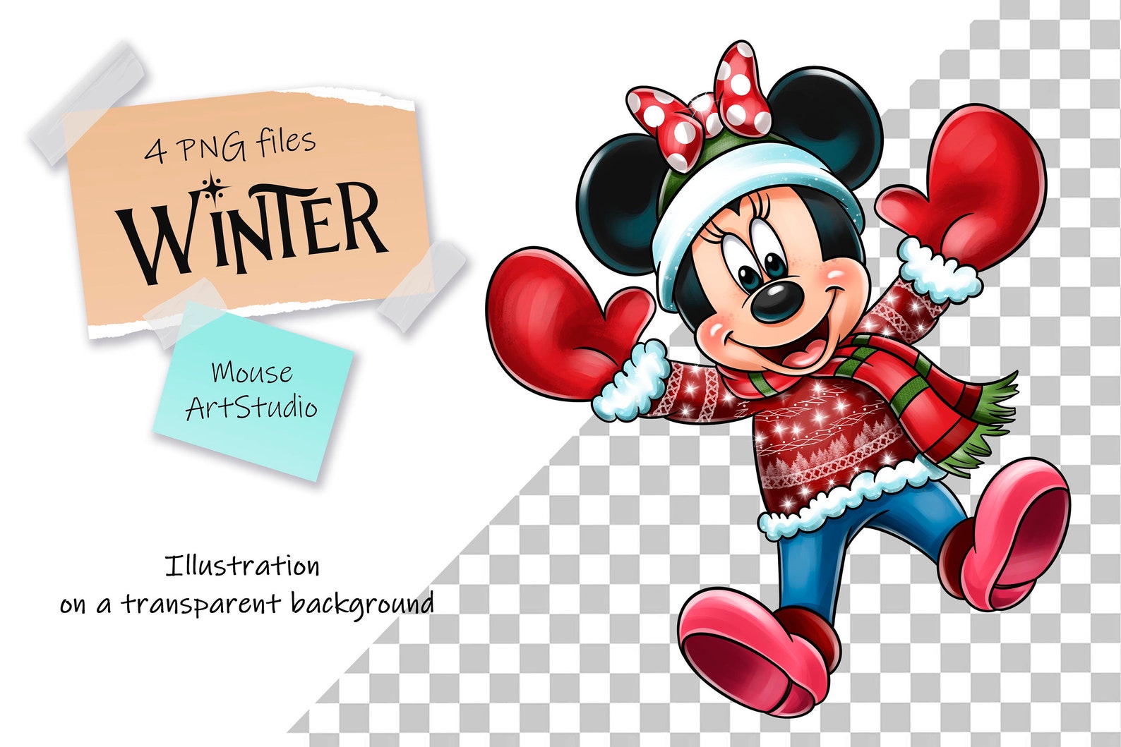 Winter Minnie PNG Mickey Mouse PNG Snowball Sublimation - Etsy