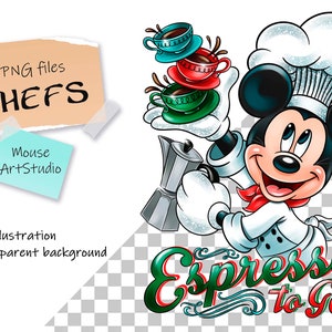 Chefs, Minnie PNG, Mickey Mouse, Daisy Duck, Donald, Goofy, Pluto ...