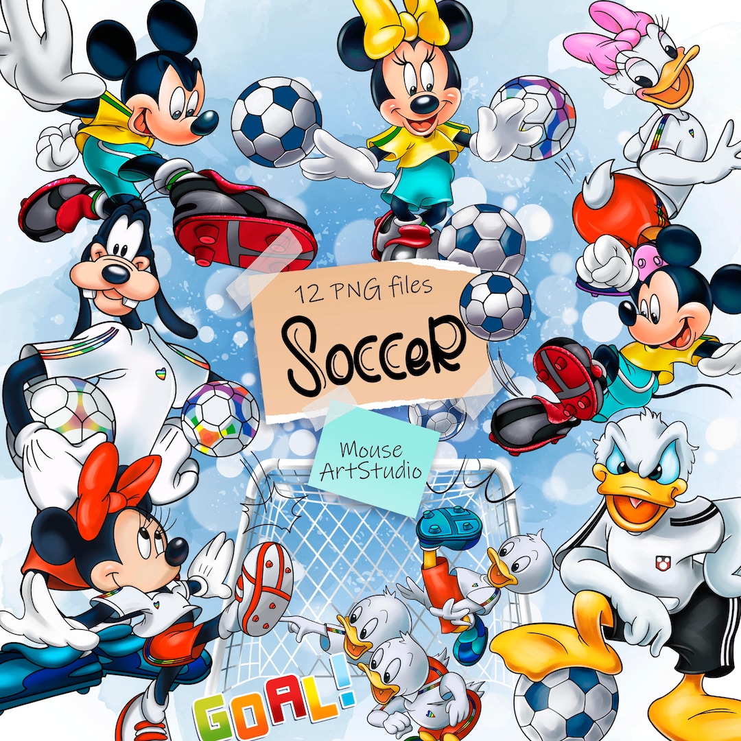 Soccer, Mickey, Minnie, Daisy, Donald Duck, Football Player ...