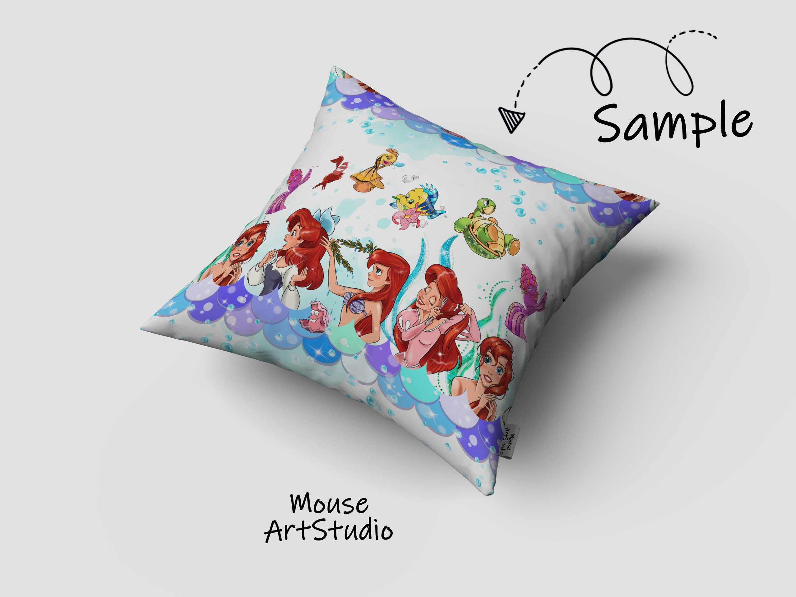 Digital Paper Ariel the Little Mermaid Decorative Paper - Etsy Australia