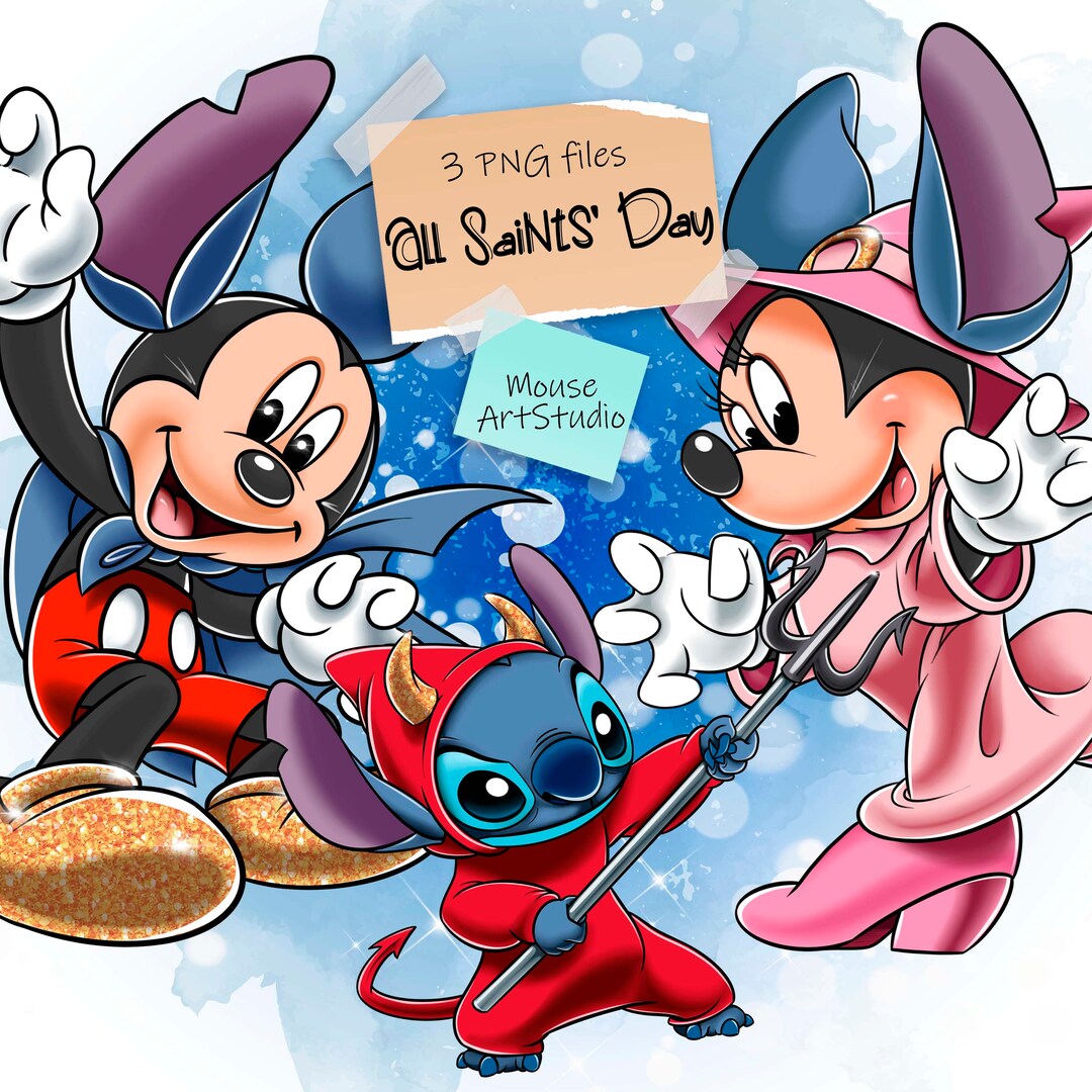 All Saints' Day Minnie PNG Mickey Mouse Stitch PNG - Etsy