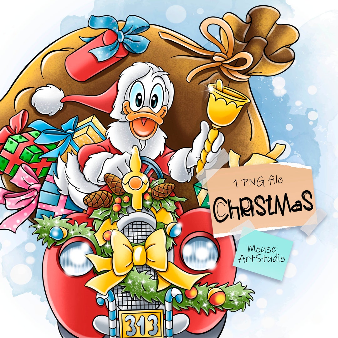 Merry Christmas, Donald Santa Claus, Sublimation Design, Digital ...