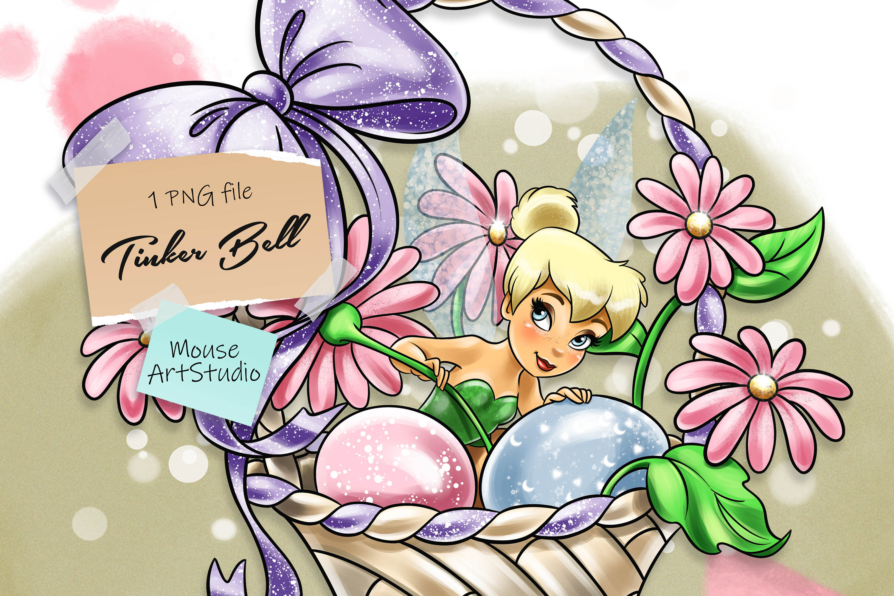 Happy Easter Tinker Bell Sublimation Design Digital - Etsy