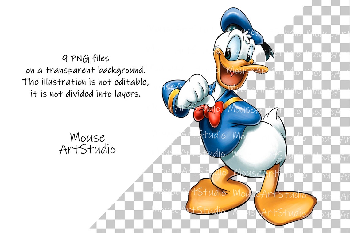 Donald Duck Donald PNG Sublimation Design Digital - Etsy