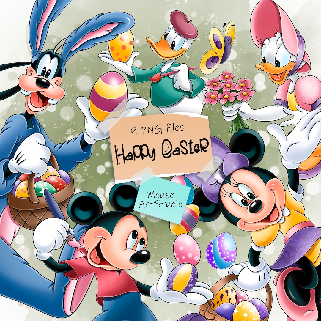 Happy Easter, Mickey and Friends, Sublimation Printing, Digital File ...