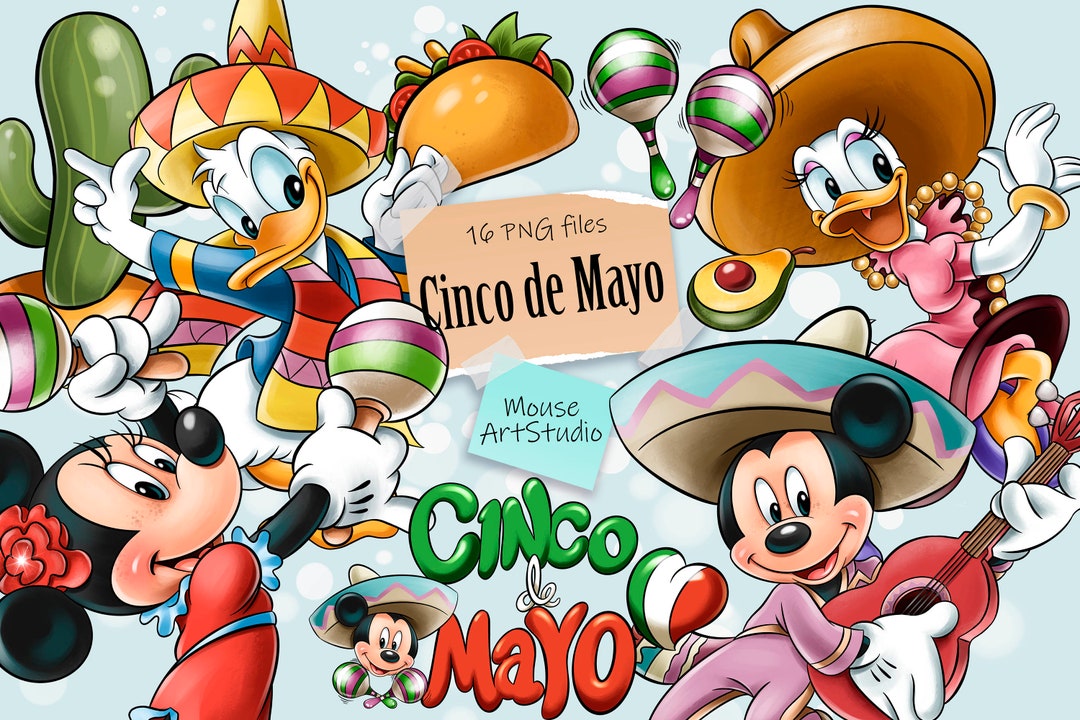 Cinco De Mayo Minnie Mickey Mouse Daisy Donald - Etsy