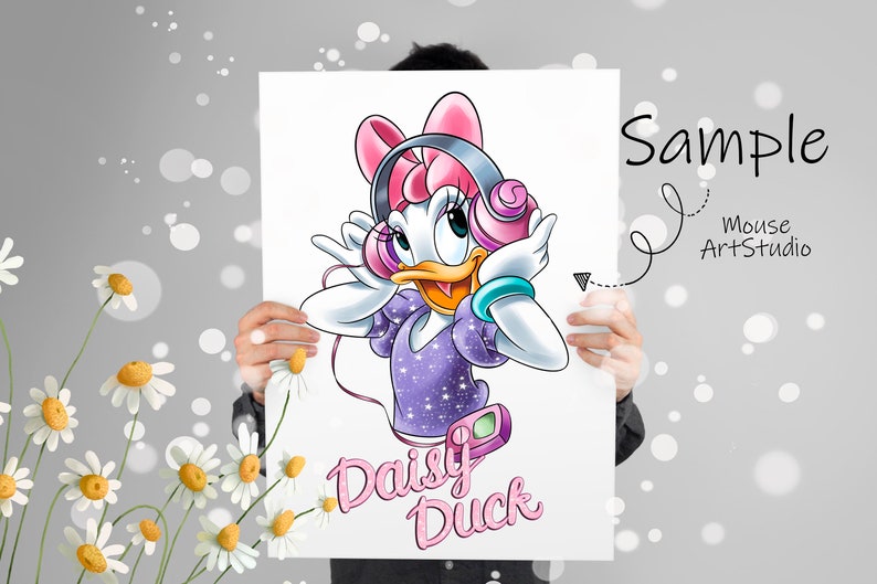Daisy Duck Pretty Daisy PNG Sublimation Design Digital - Etsy