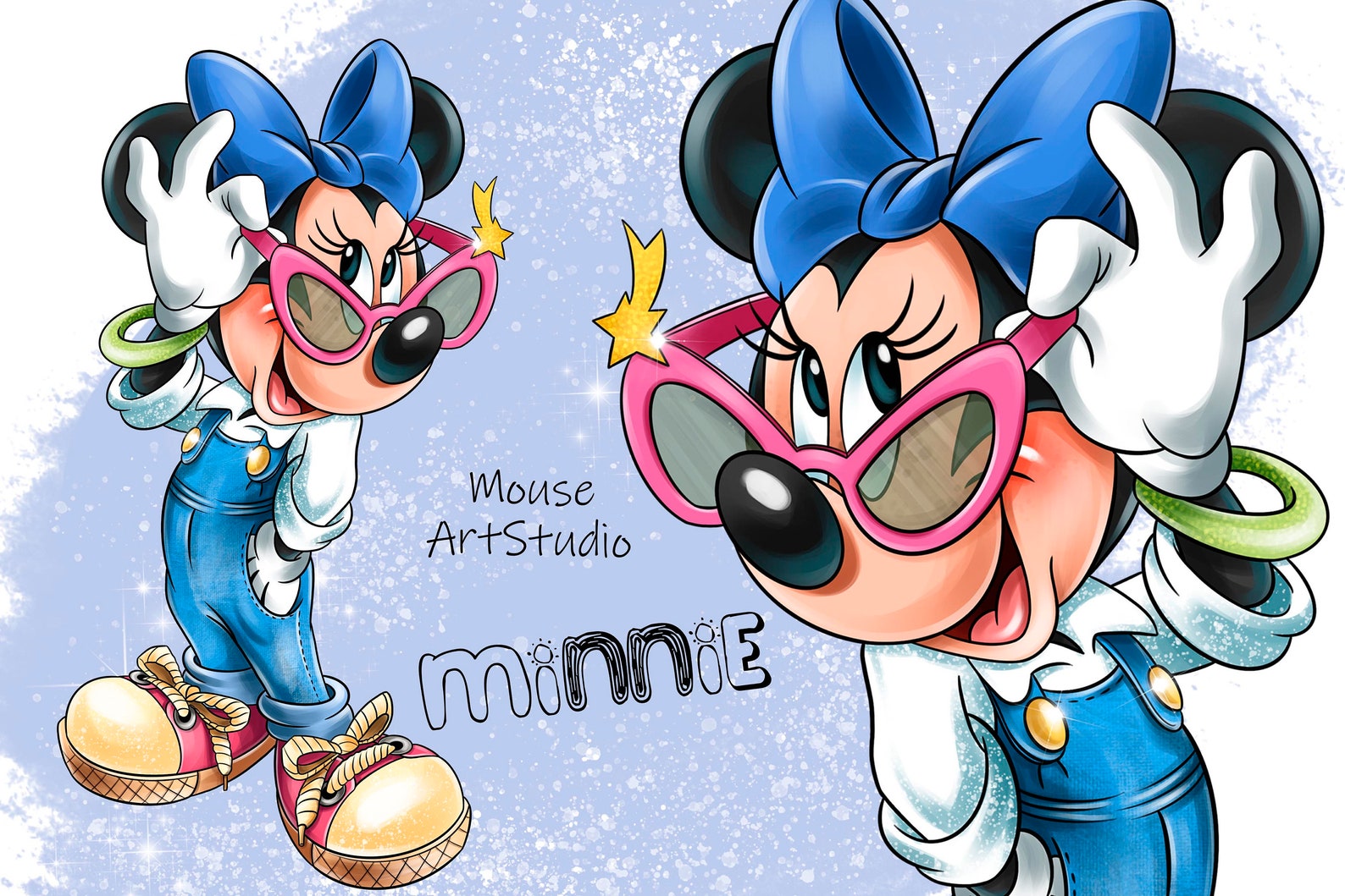 Minnie Mouse Summer PNG Digital Illustration Sublimation - Etsy