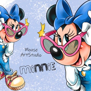 Minnie Mouse, Summer PNG, Digital Illustration, Sublimation Design ...