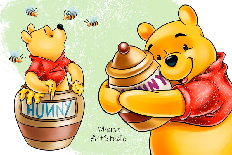 Winnie the Pooh Tigre PNG Tarro de miel Abejas Diseño de - Etsy México