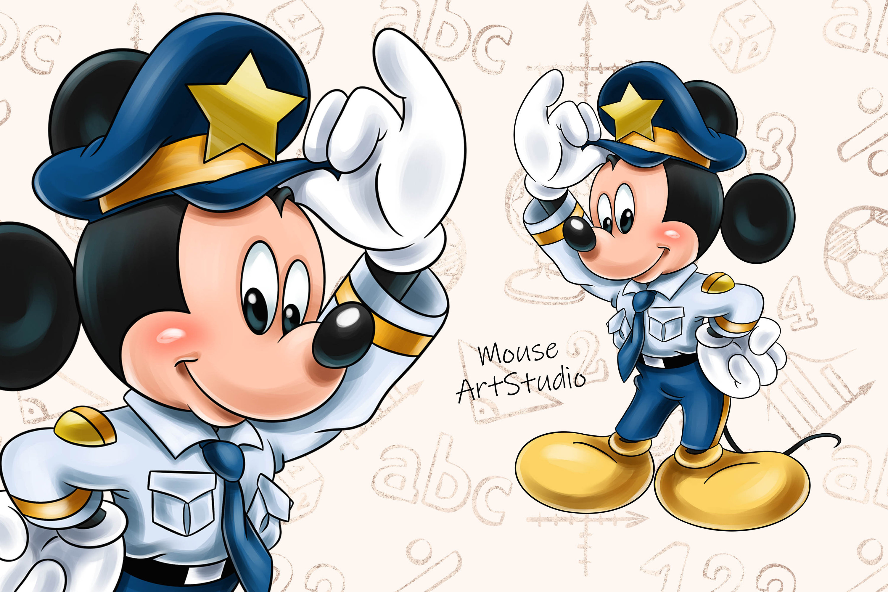 Mickey Mouse PNG Police Sublimation Design Digital - Etsy