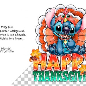 Stitch, Thanksgiving, Turkey, Sublimation Design, Digital Illustration ...