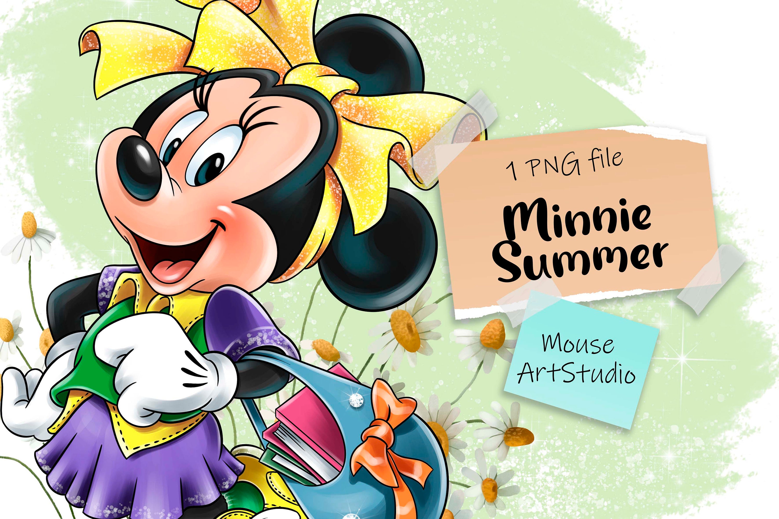 Minnie Summer Minnie Mouse PNG Sublimation Design Digital - Etsy